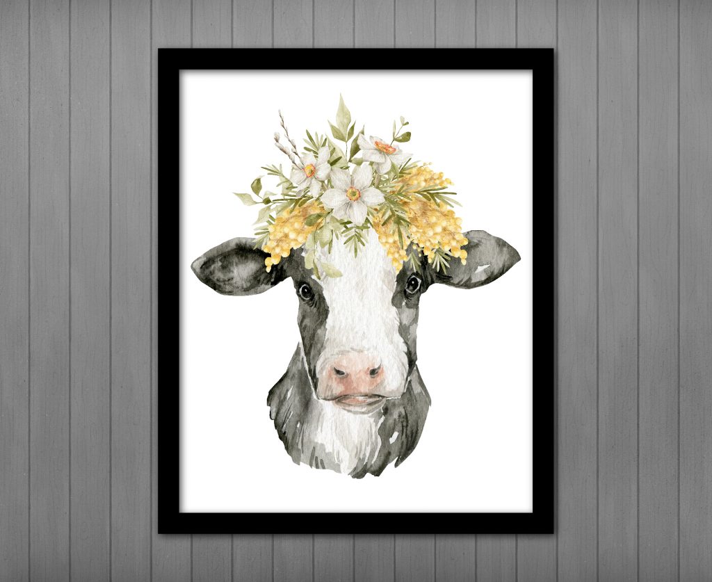 Fancy Cow with Flower Crown